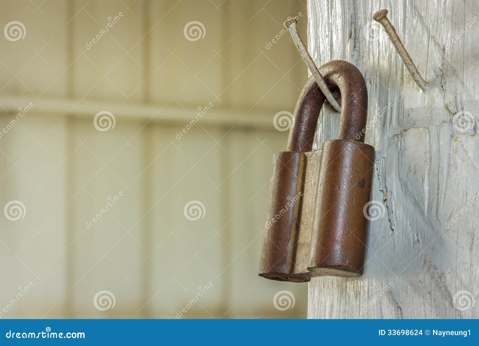 Rusty old metal padlock stock photo. Image of metal, open - 33698624