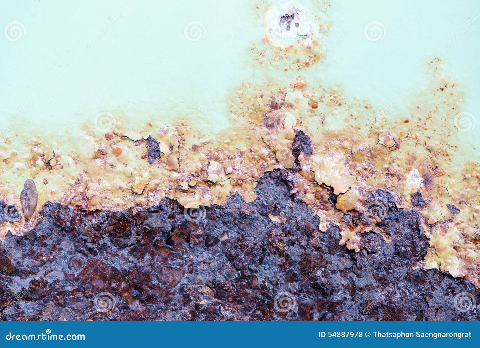 Rusty on Old Metal and Peeling Off Paint Texture Background Stock Photo ...