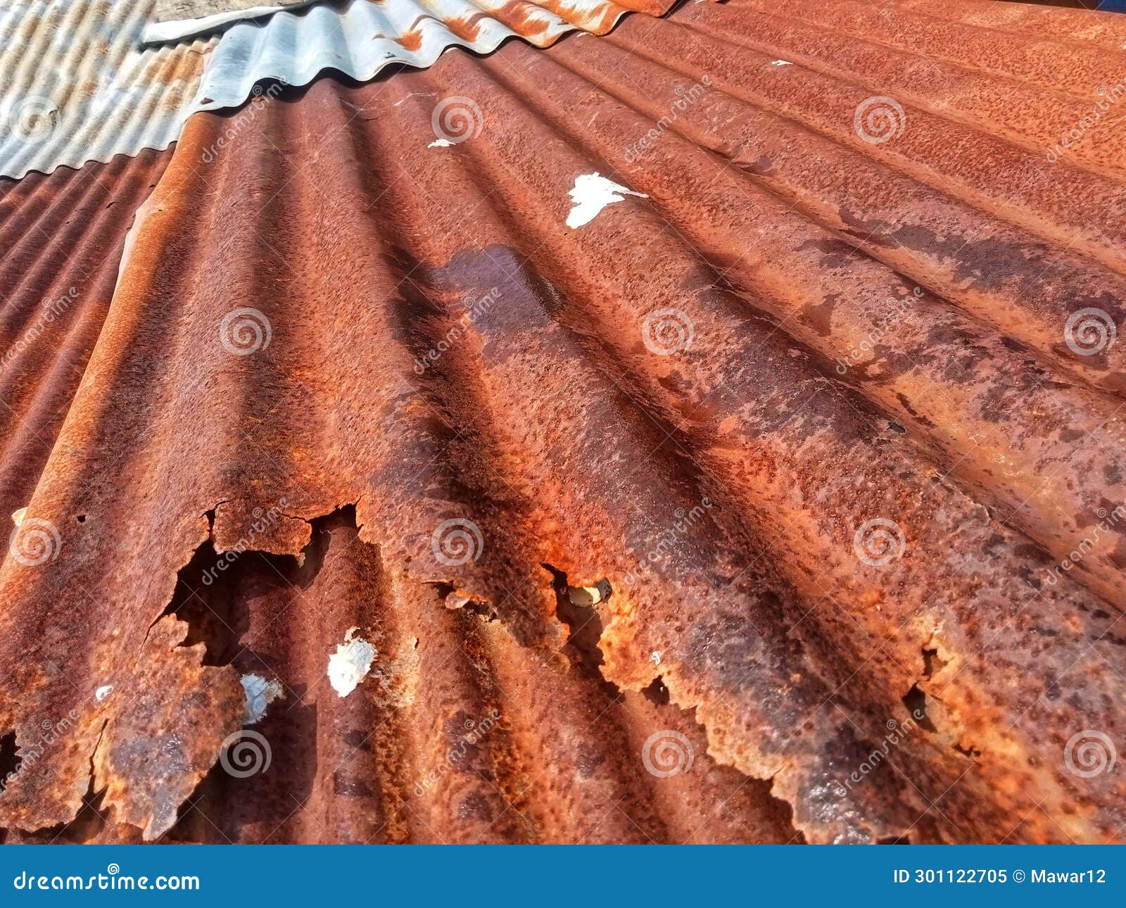 Rusty Old Metal Sheets, through Weathering Stock Image - Image of ...