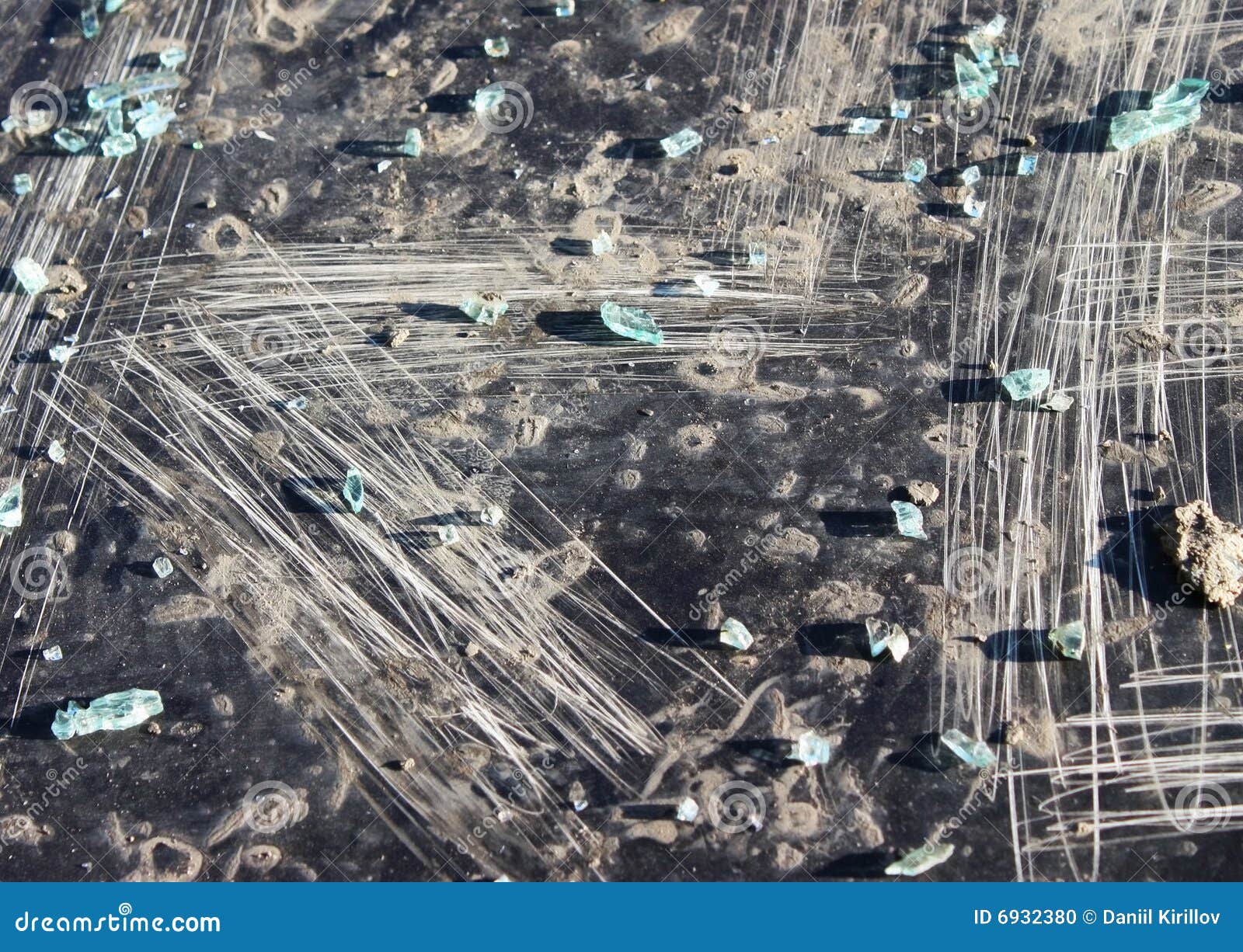 Rusty Old Metal And Splinters Of Glass Picture. Image: 6932380