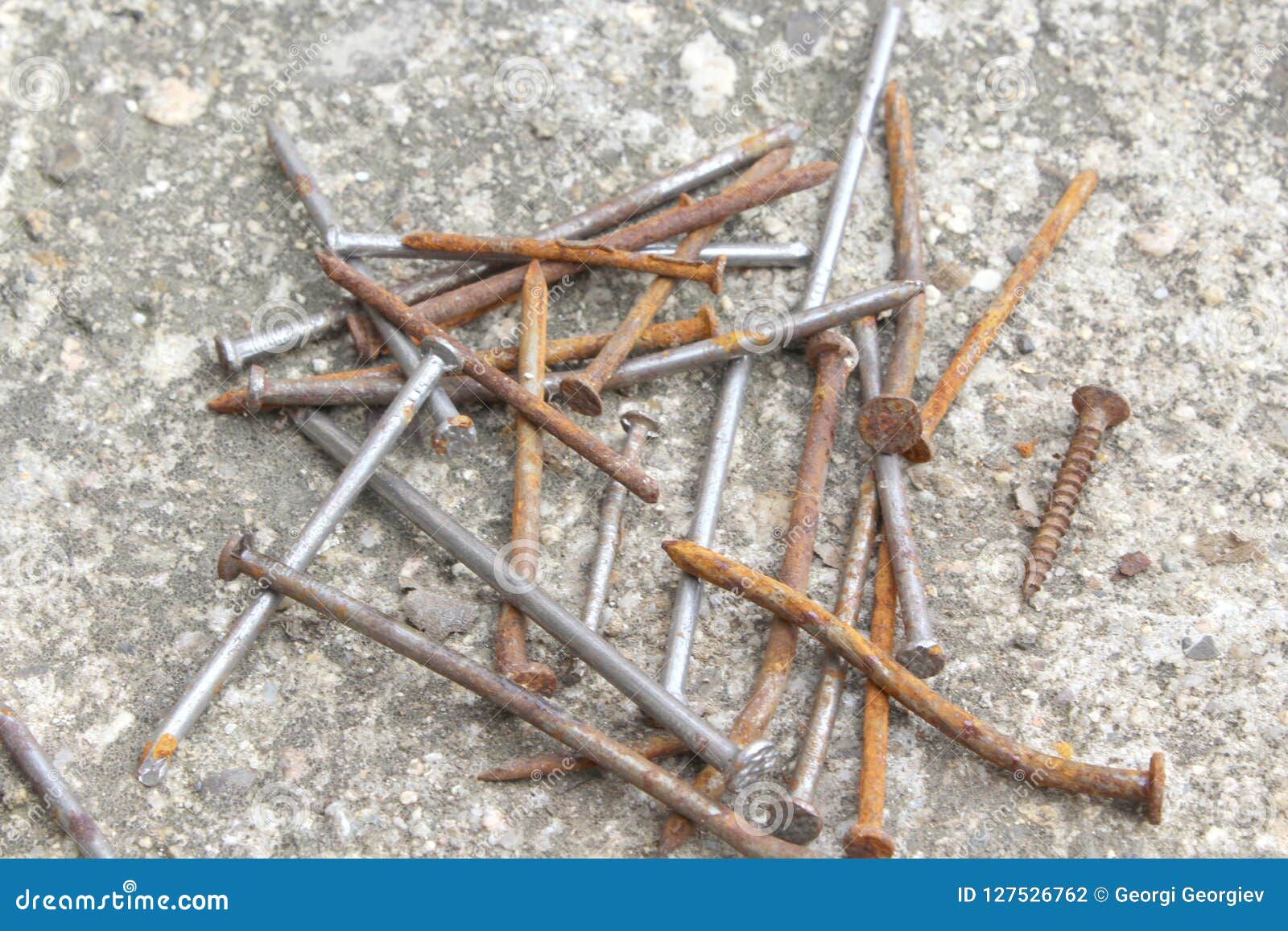 Rusty Old Nails from Our Home Stock Photo - Image of europe, iron ...