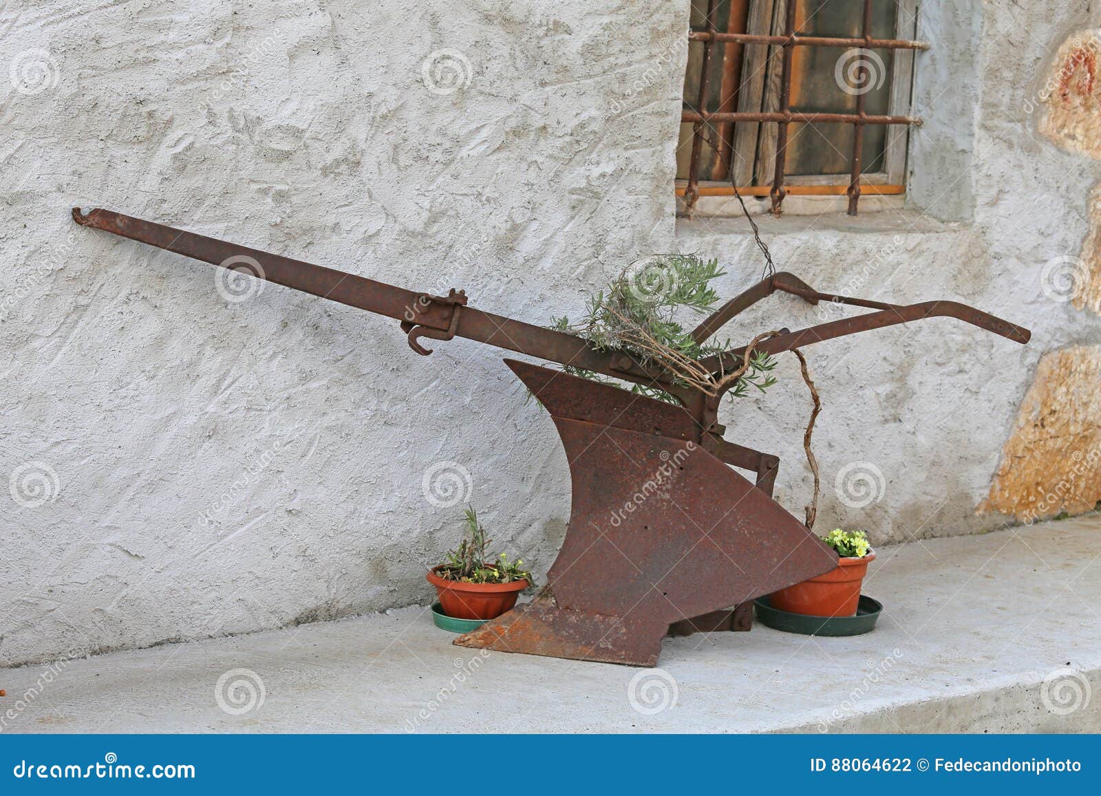 Rusty Old Plow with Big Knife Stock Photo - Image of knife, rusty: 88064622