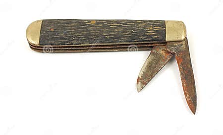 Rusty old pocket knife stock photo. Image of worn, weapon - 18324174