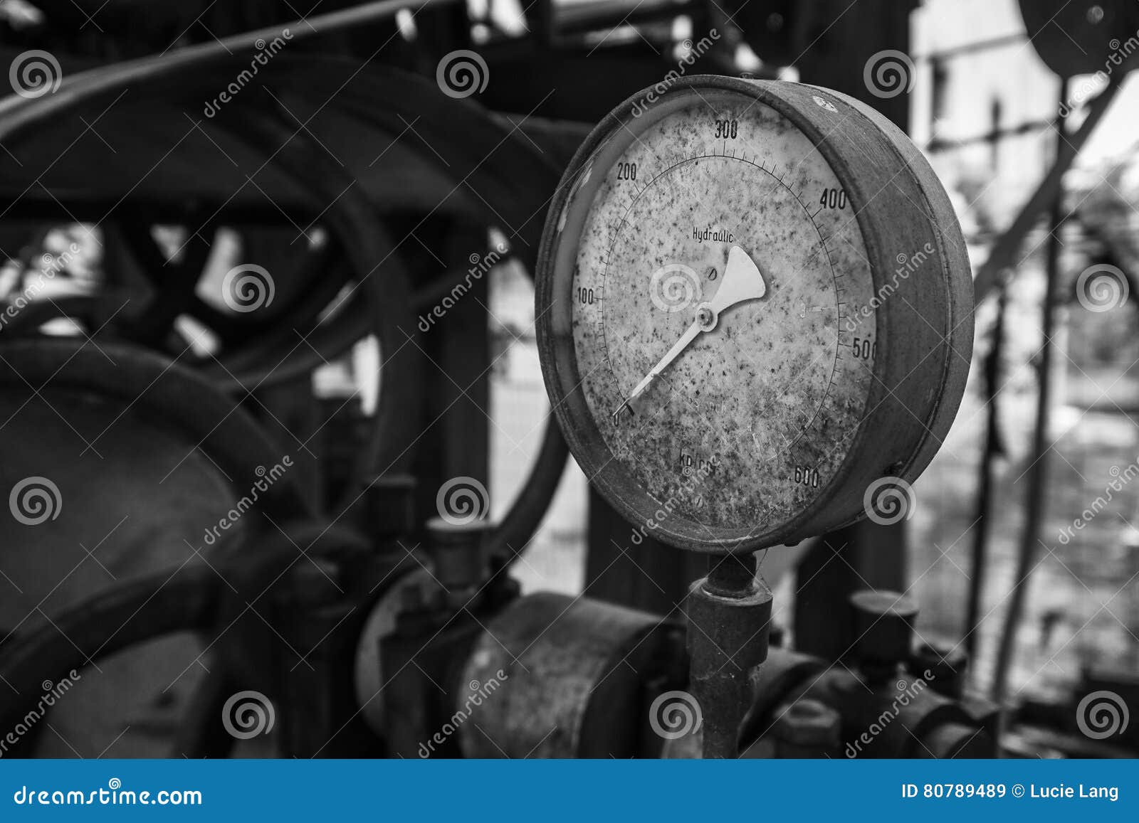 Rusty old pressure gauge. stock image. Image of rust - 80789489