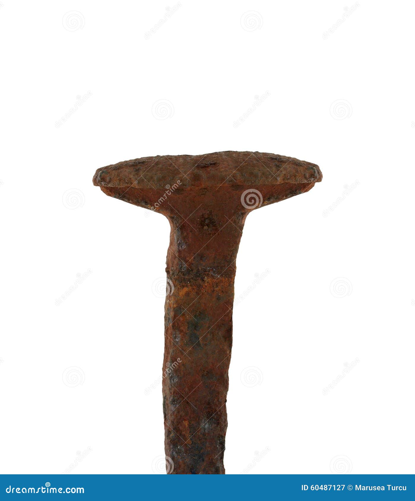 Rusty old Railroad spike stock image. Image of isolated - 60487127