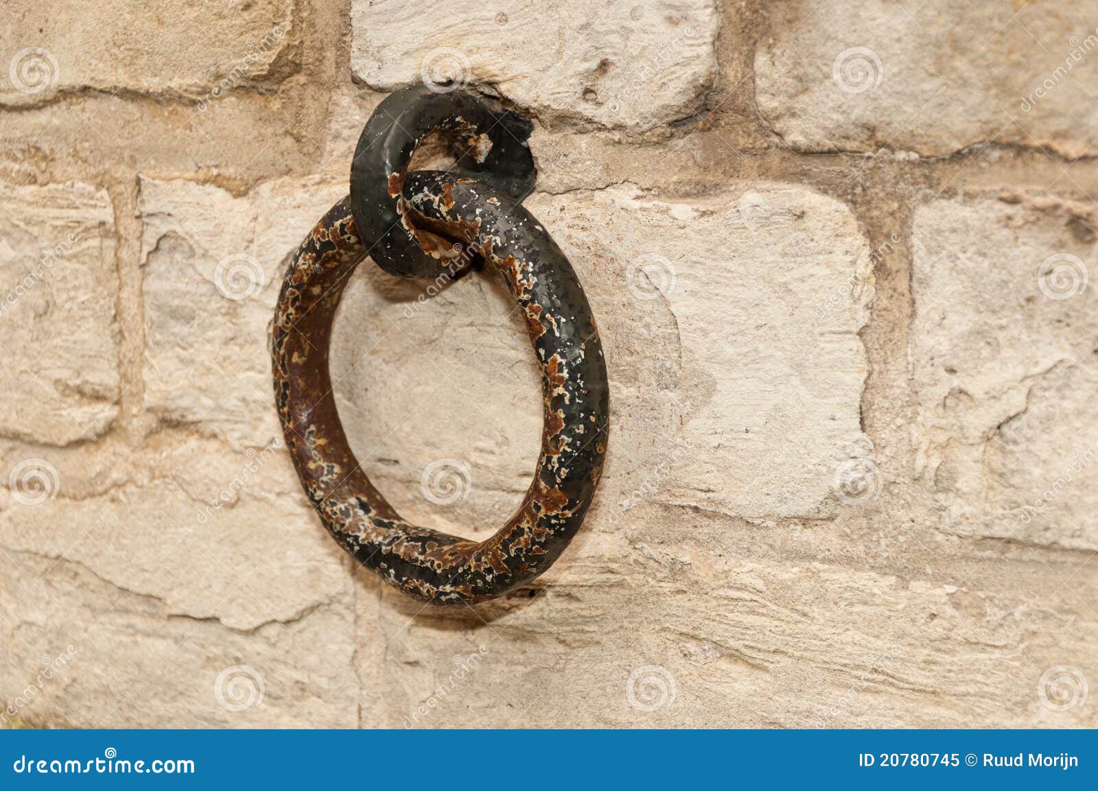 Rusty Old Ring at a Brickwork Wall Stock Image - Image of detail ...