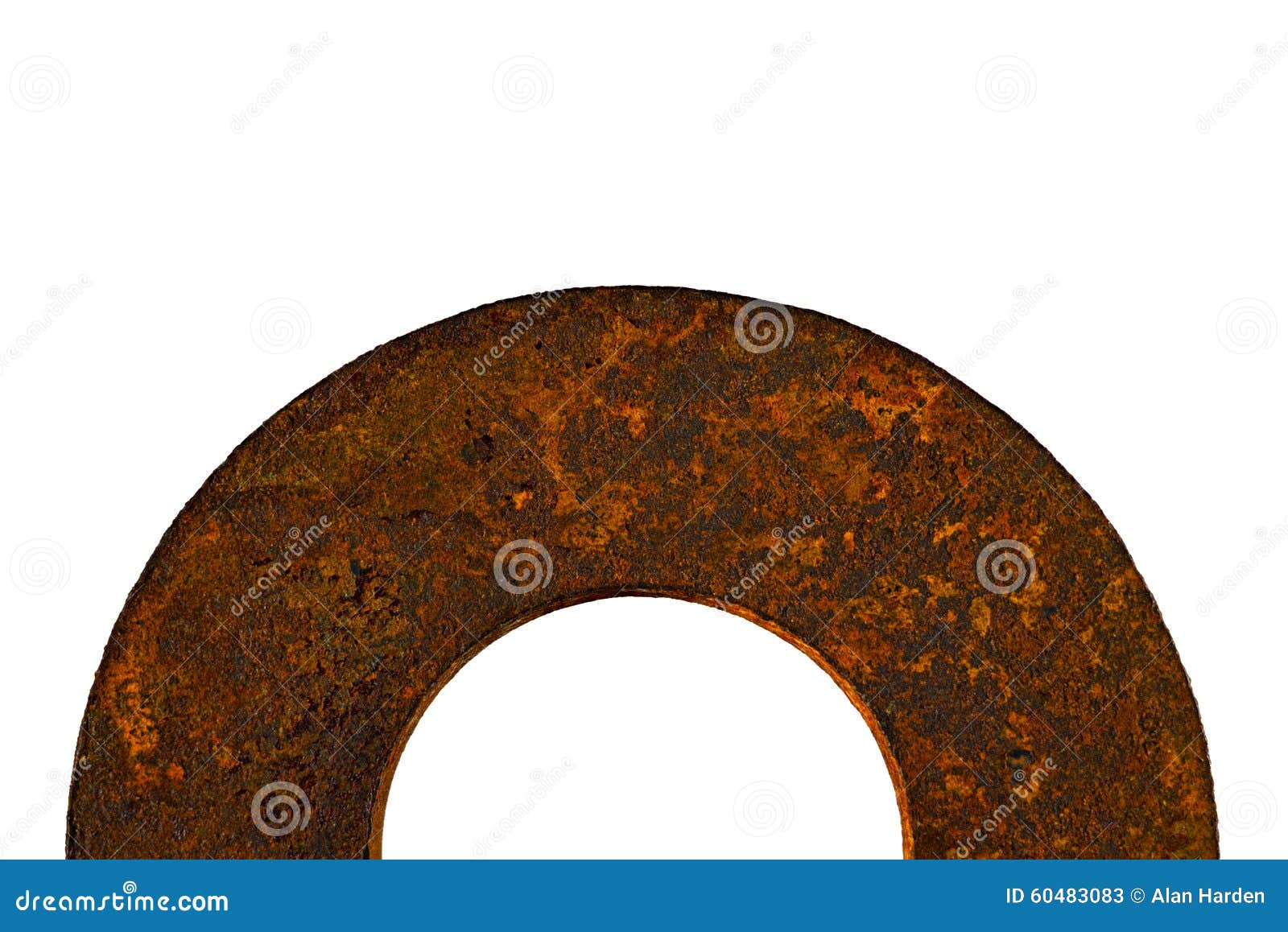 Rusty Old Round Metal Washer Spacer Stock Image - Image of corroded ...