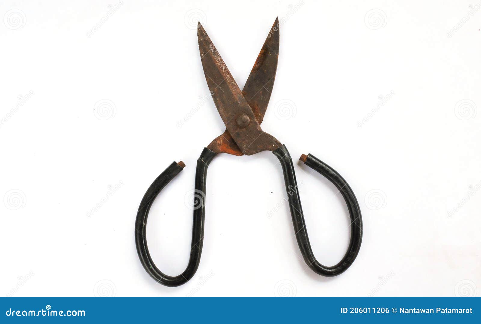 Rusty Old Scissors Isolate on White Background Stock Photo - Image of ...