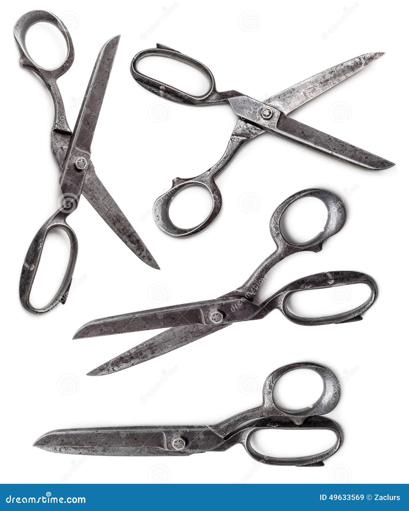 Rusty Old Scissors Isolated Stock Image - Image of isolated, gardening ...