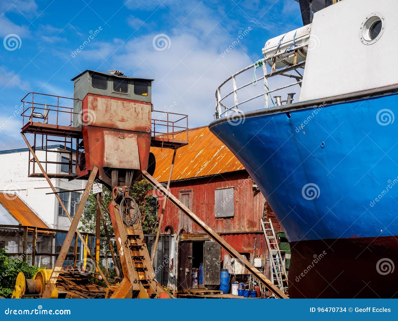 Rusty Old Shipyard in Tromso Norway Stock Photo - Image of bright ...