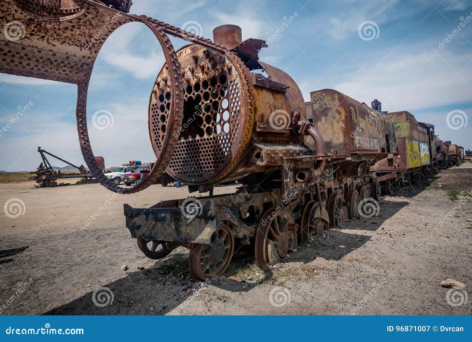 Rusty Old Steem Train at Train Cemetery in Bolivia Editorial ...