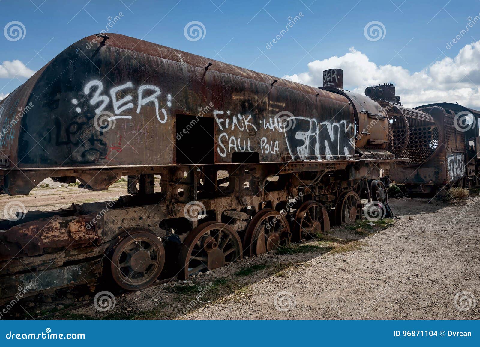 Rusty Old Steem Train at Train Cemetery in Bolivia Editorial Stock ...