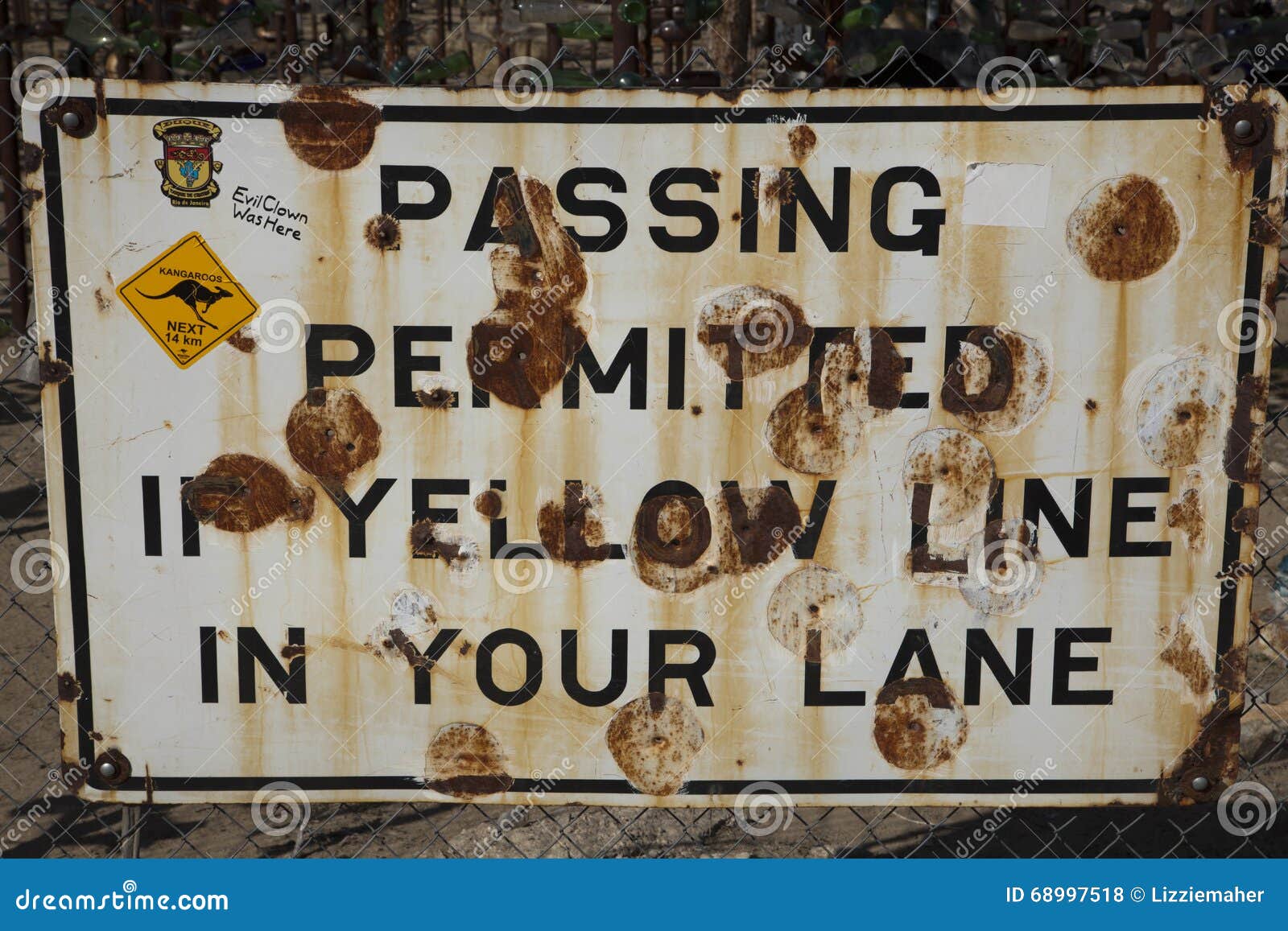 Rusty Old Traffic Sign stock photo. Image of passing - 68997518