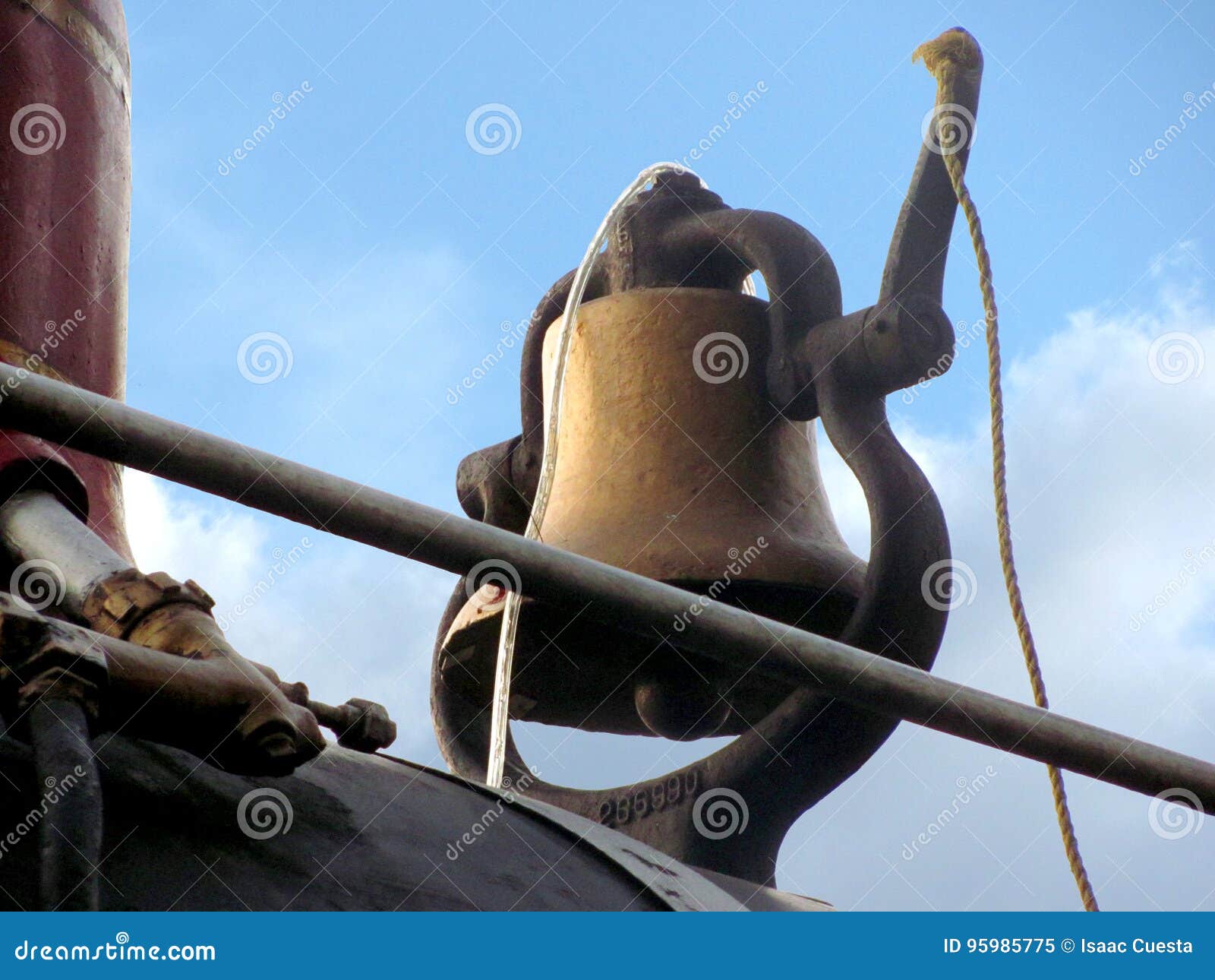 Rusty Old Train Bell Detail Stock Image - Image of supply, iron: 95985775