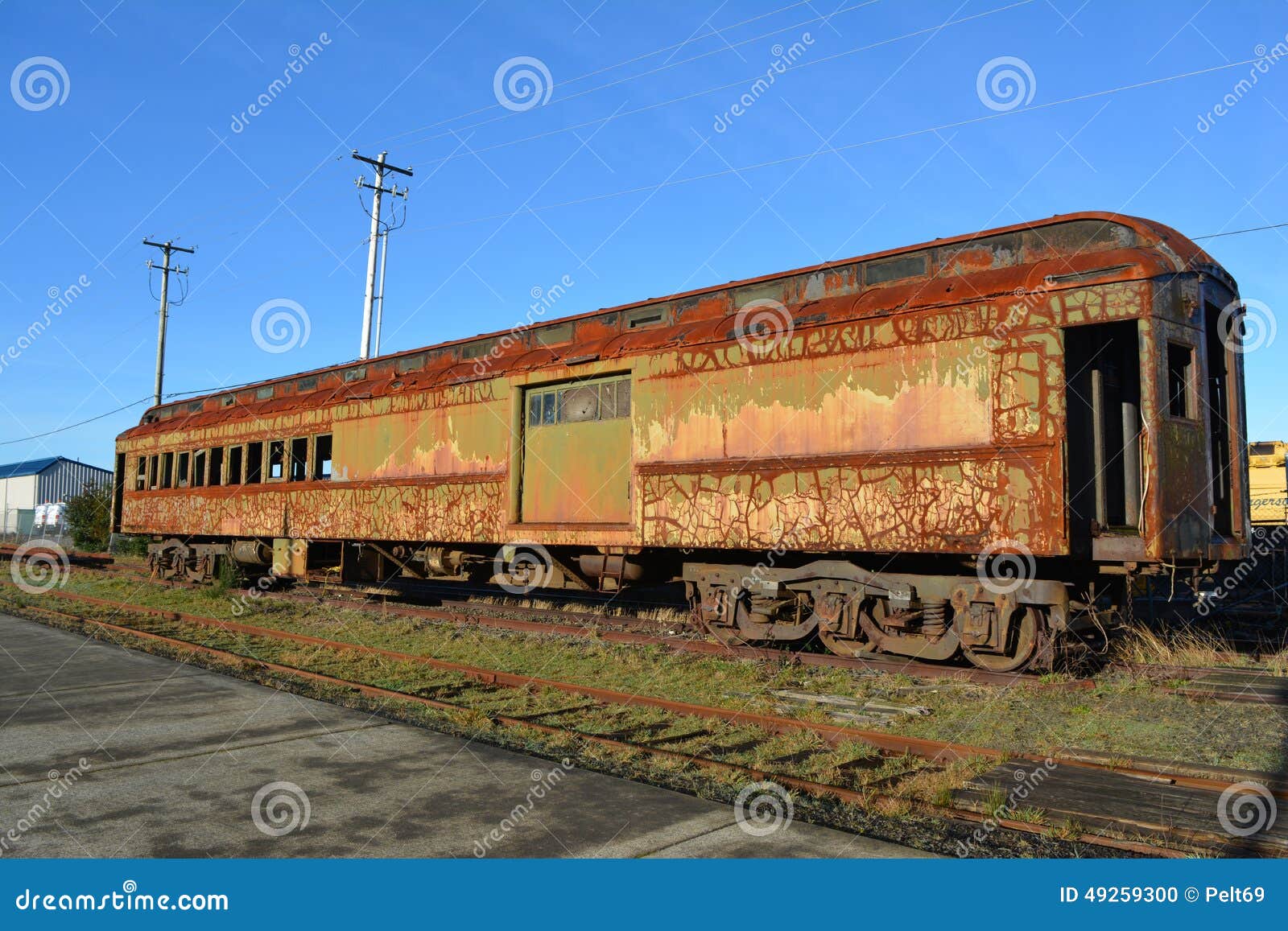 Rusty old train carriage stock photo. Image of view, discolored - 49259300