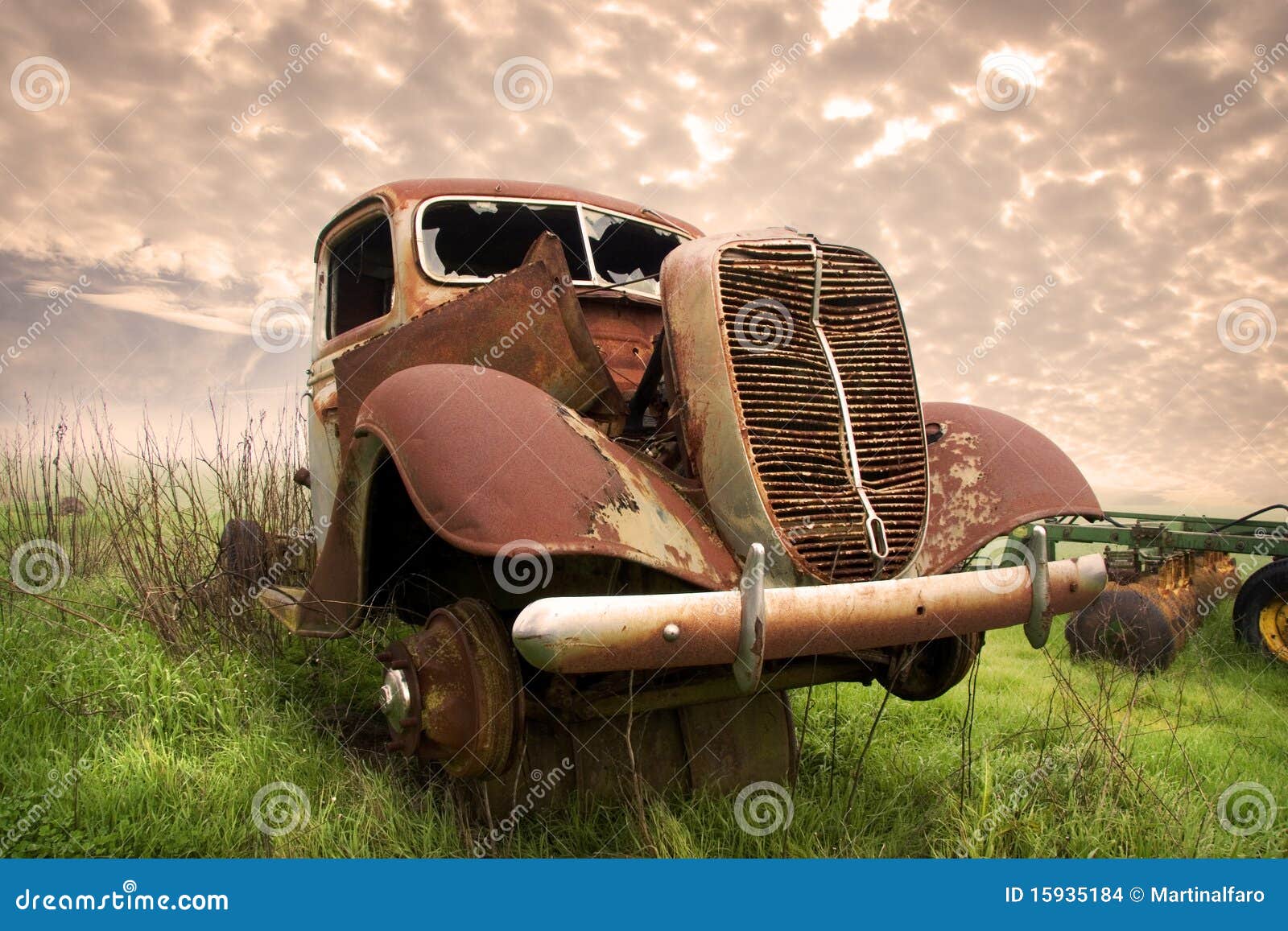 Rusty old truck in field stock photo. Image of dumped - 15935184
