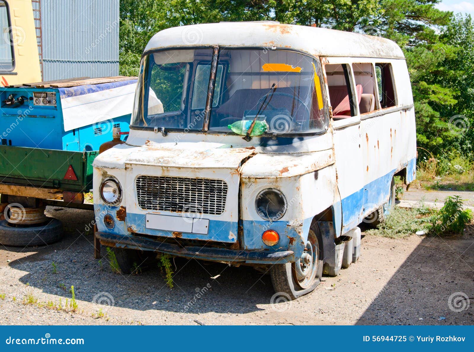 Rusty old van stock image. Image of corrosion, shuttle - 56944725