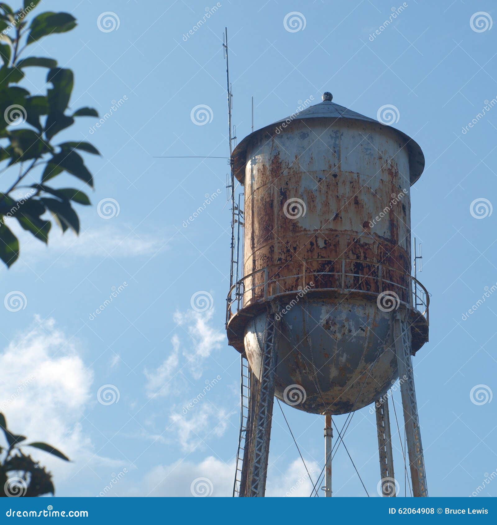 Rusty old water tower stock photo. Image of delapidated - 62064908
