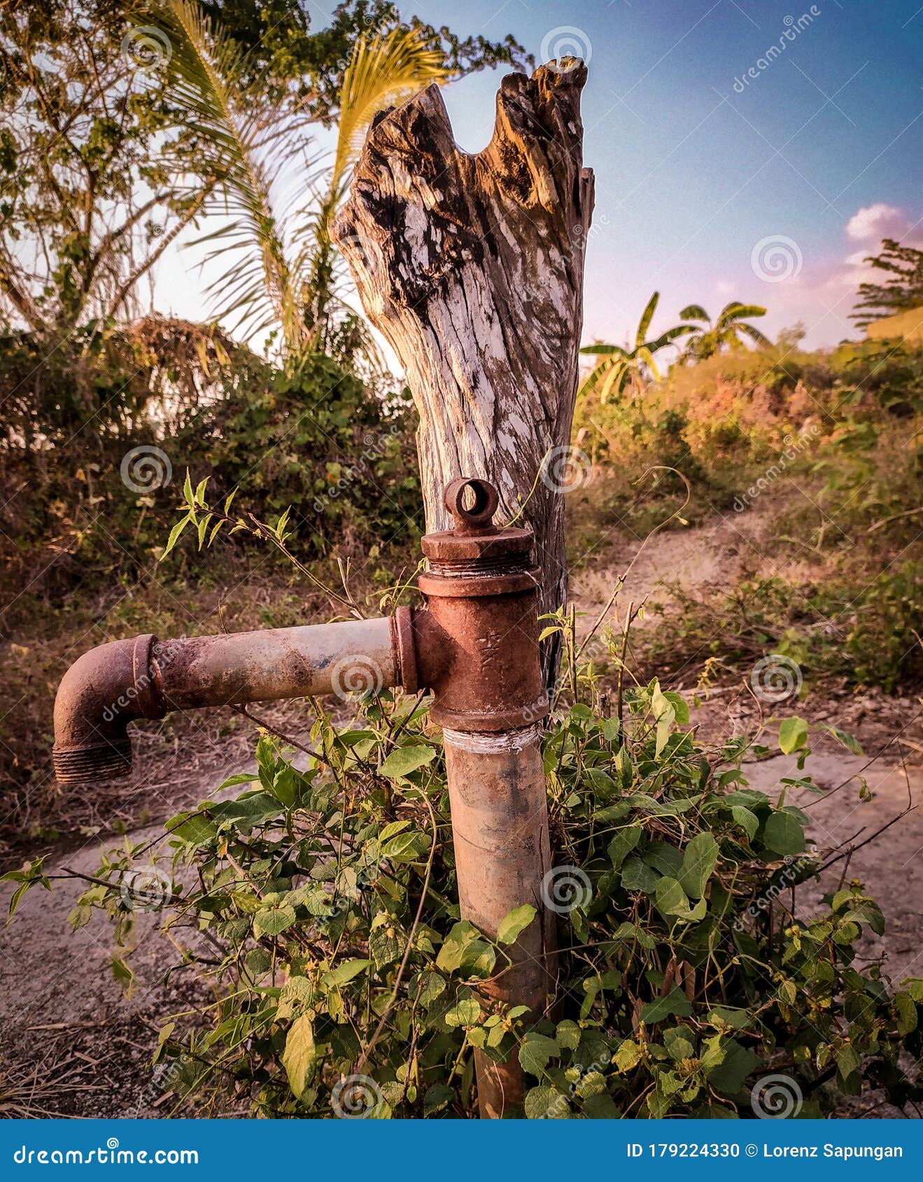 Rusty Old Waterpump stock photo. Image of pump, rusty - 179224330