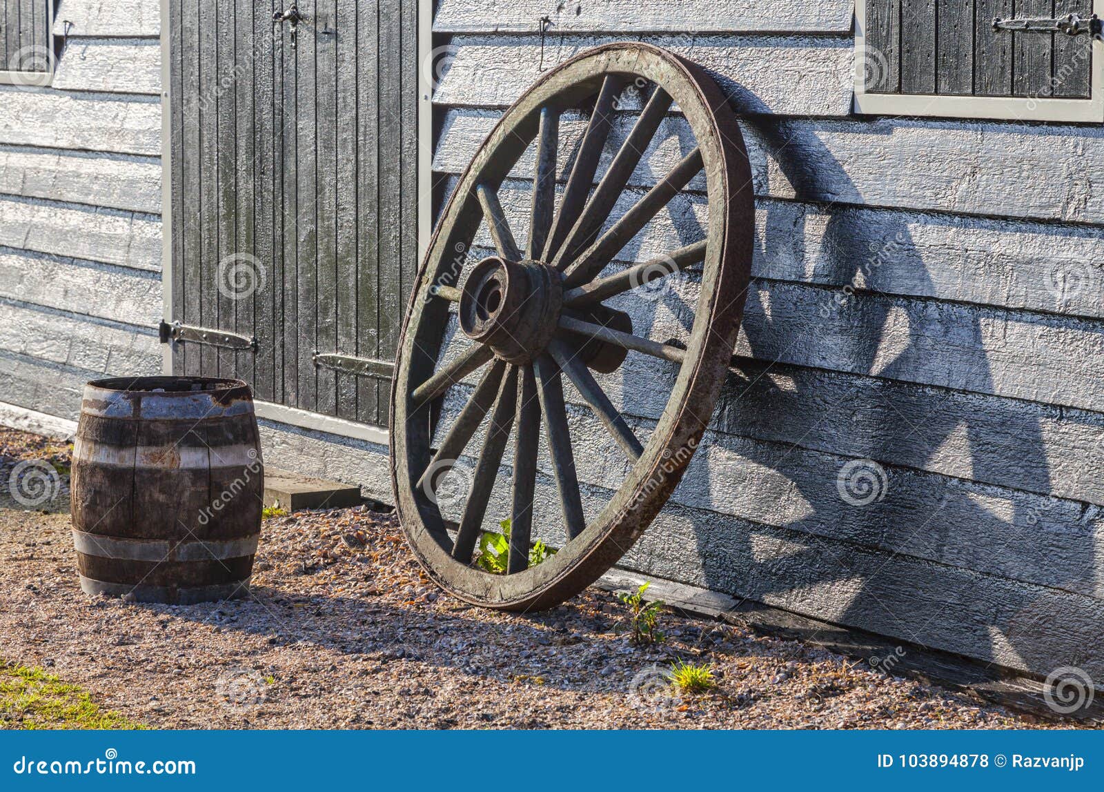 Rusty Old Wheel stock photo. Image of storage, rustic - 103894878