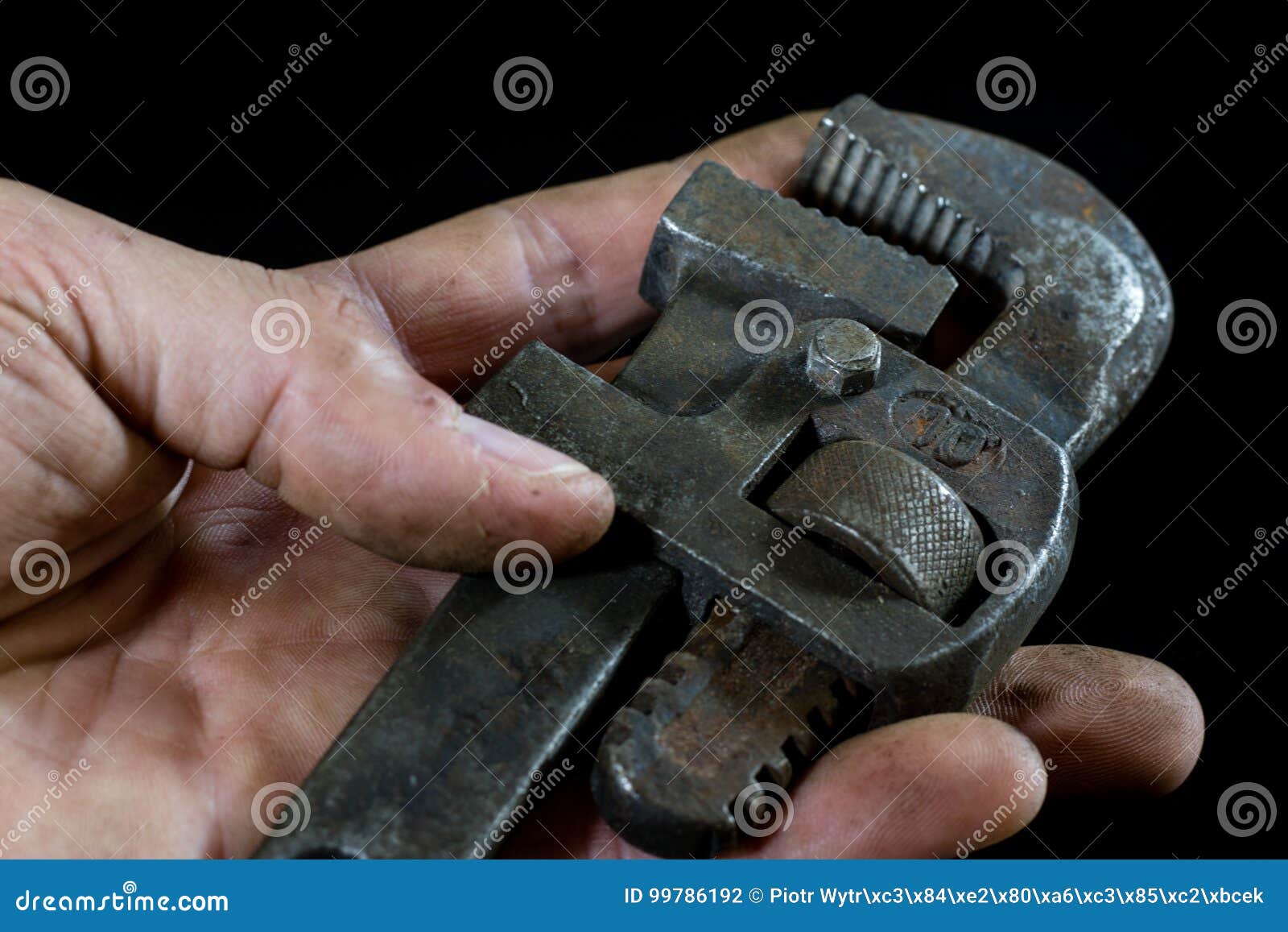Rusty, Old Workshop Keys. Hydraulic Keys on a Black Table in a W Stock ...