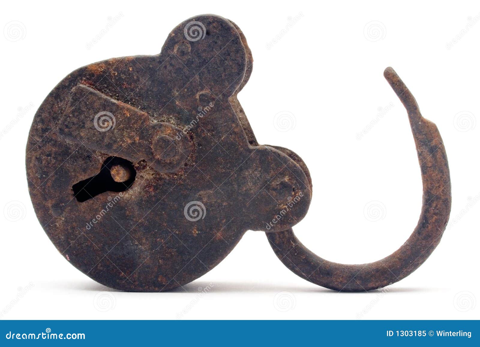 Rusty Open Padlock stock image. Image of corrosion, lock - 1303185