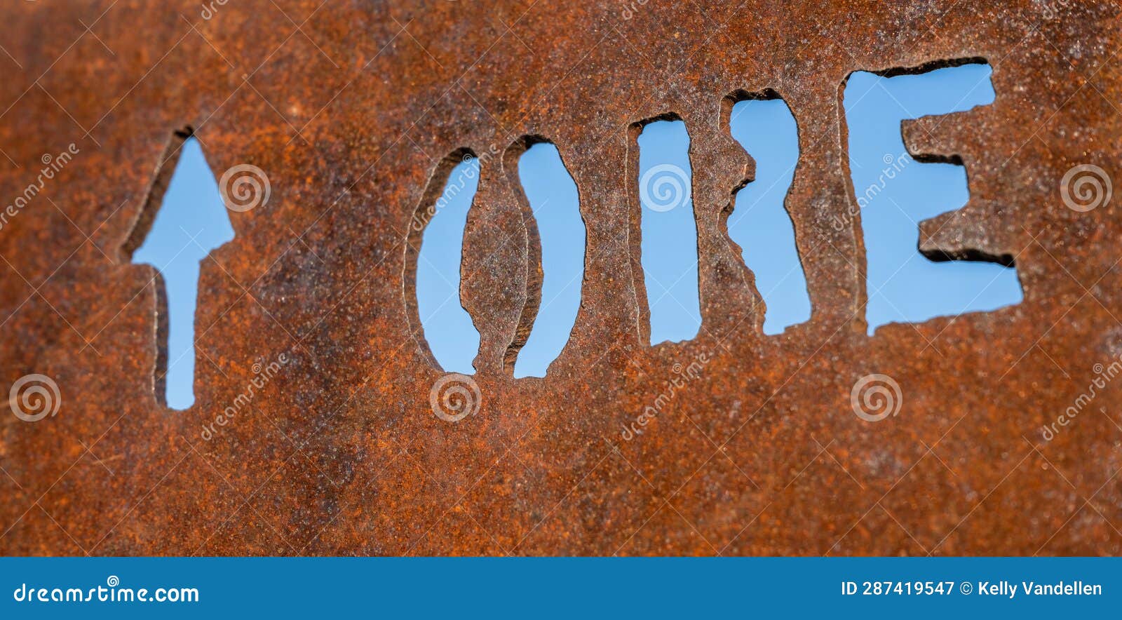 Rusty Ore Terminal Sign Close Up Stock Image - Image of terminal ...