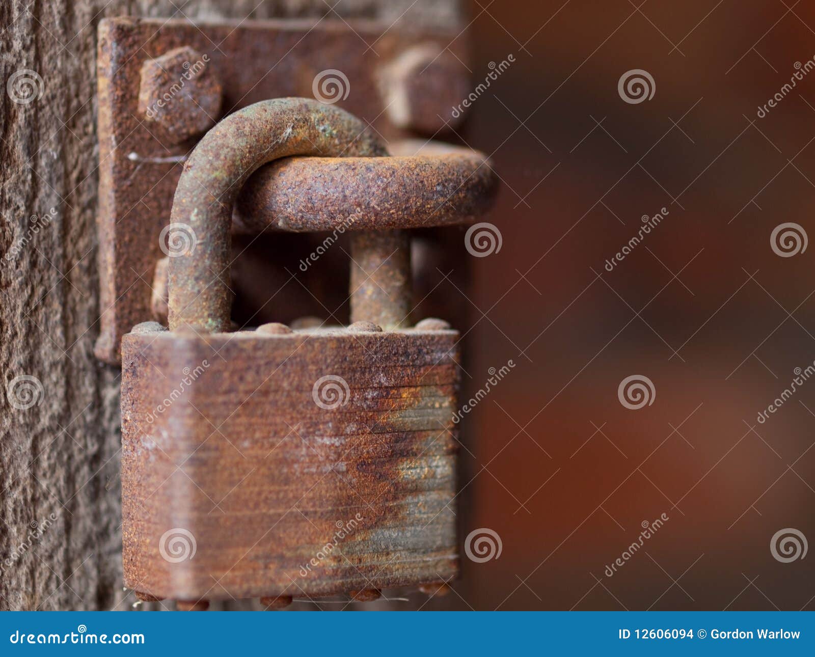 Rusty Padlock stock photo. Image of iron, dirty, textured - 12606094