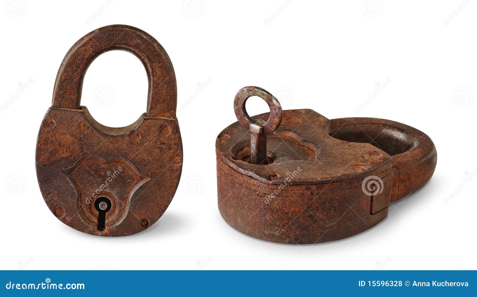Rusty padlock stock photo. Image of dirty, isolated, iron - 15596328