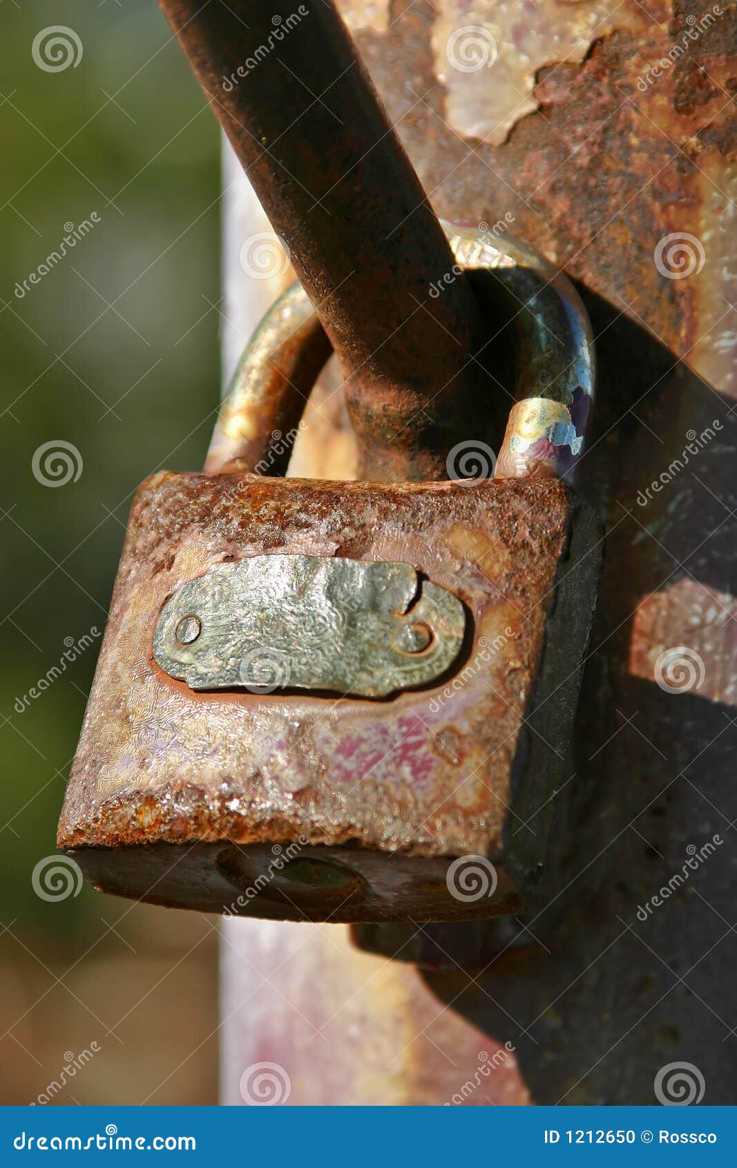 Rusty Padlock 2 stock photo. Image of heavy, closed, construction - 1212650