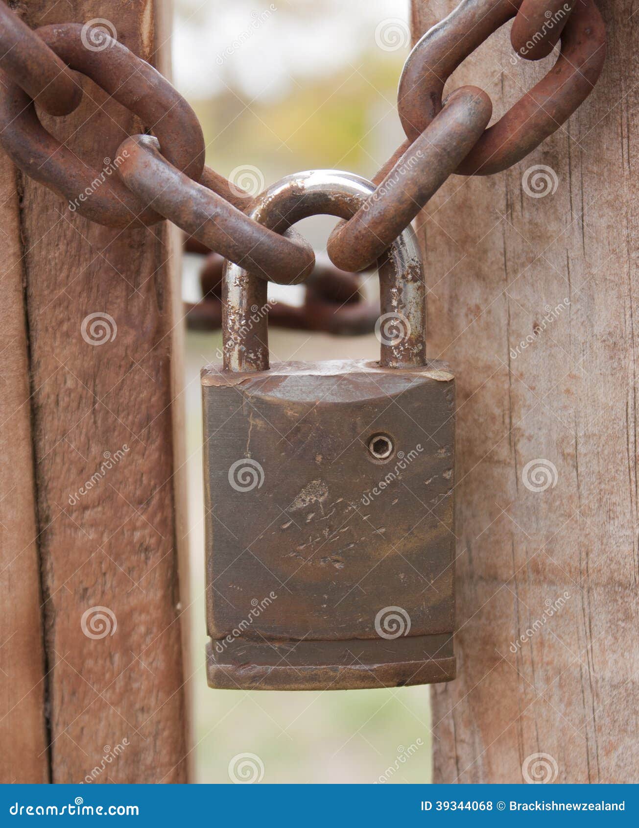 Rusty padlock and chain stock photo. Image of lock, security - 39344068