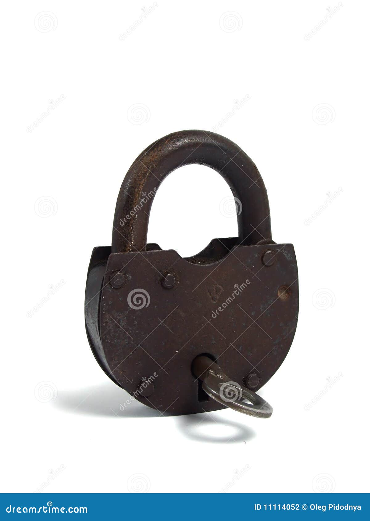 Rusty padlock over white stock photo. Image of peel, protection - 11114052