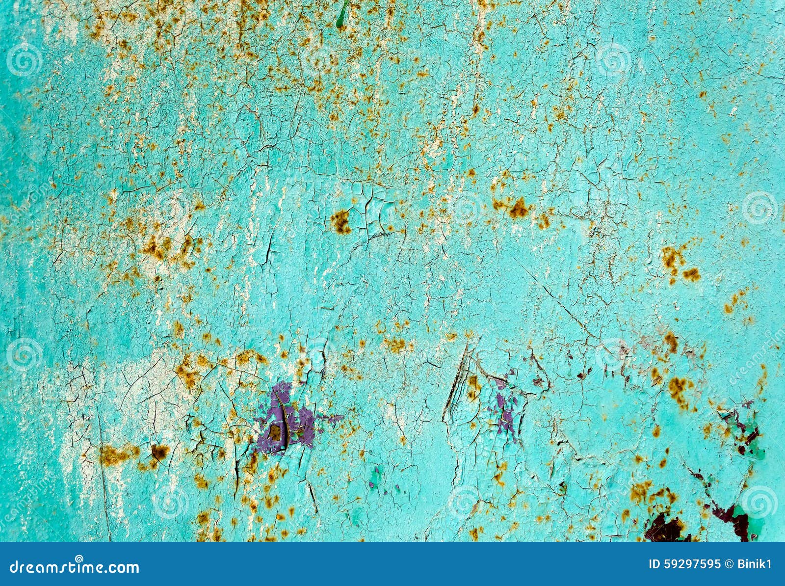 Rusty Painted Blue Metal Texture with Cracked Paint. Stock Image ...