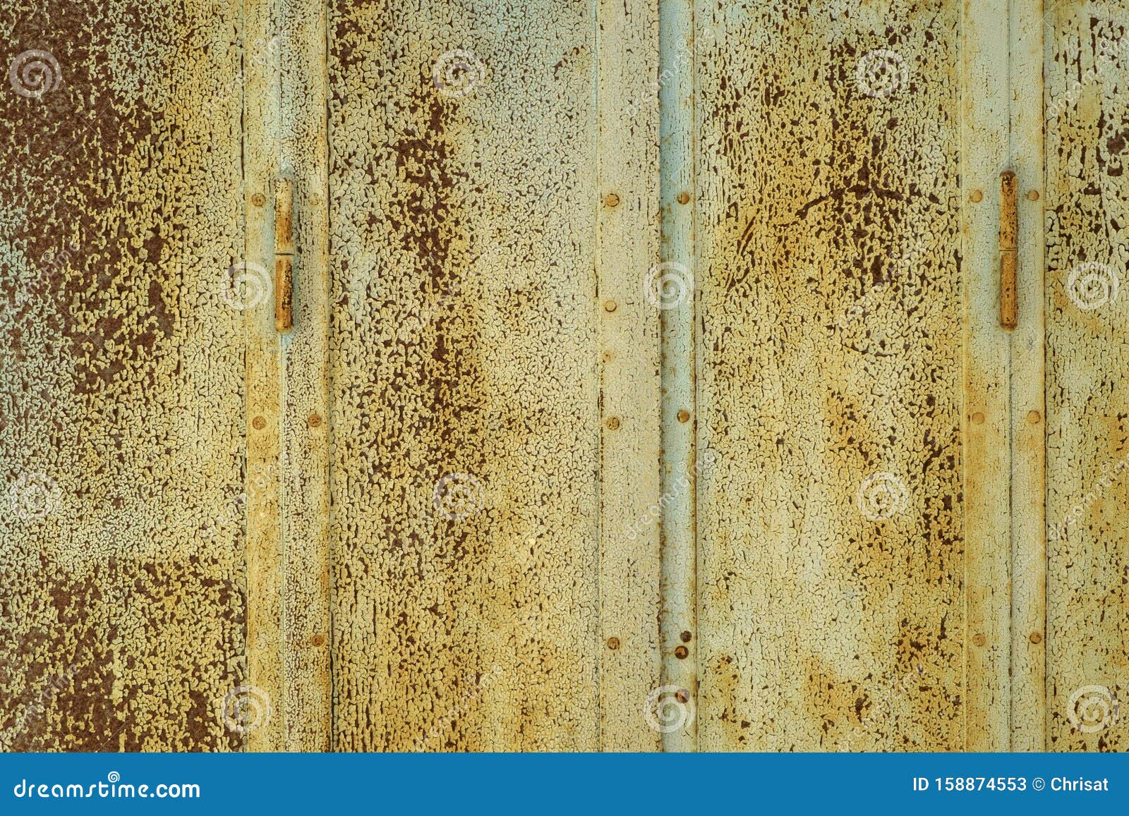 Rusty Painted Metal Shutters Full Frame Background Stock Image - Image ...