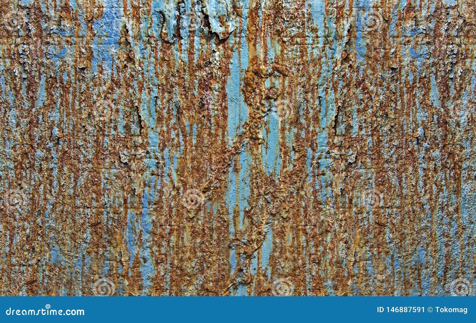 Rusty Painted Metal Surface Stock Image - Image of erosion, grungy ...