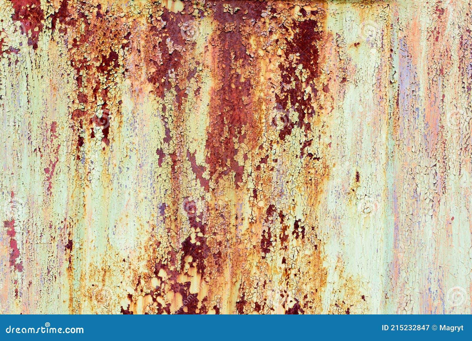 Rusty Painted Metal Texture. Old Iron Background Painted in Yellow with ...
