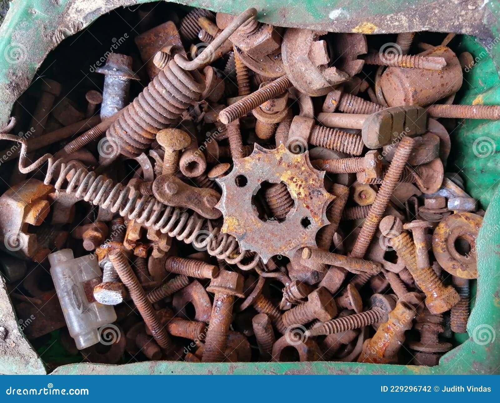 Rusty Parts, Box Full of Auto Parts Stock Photo - Image of closeup ...