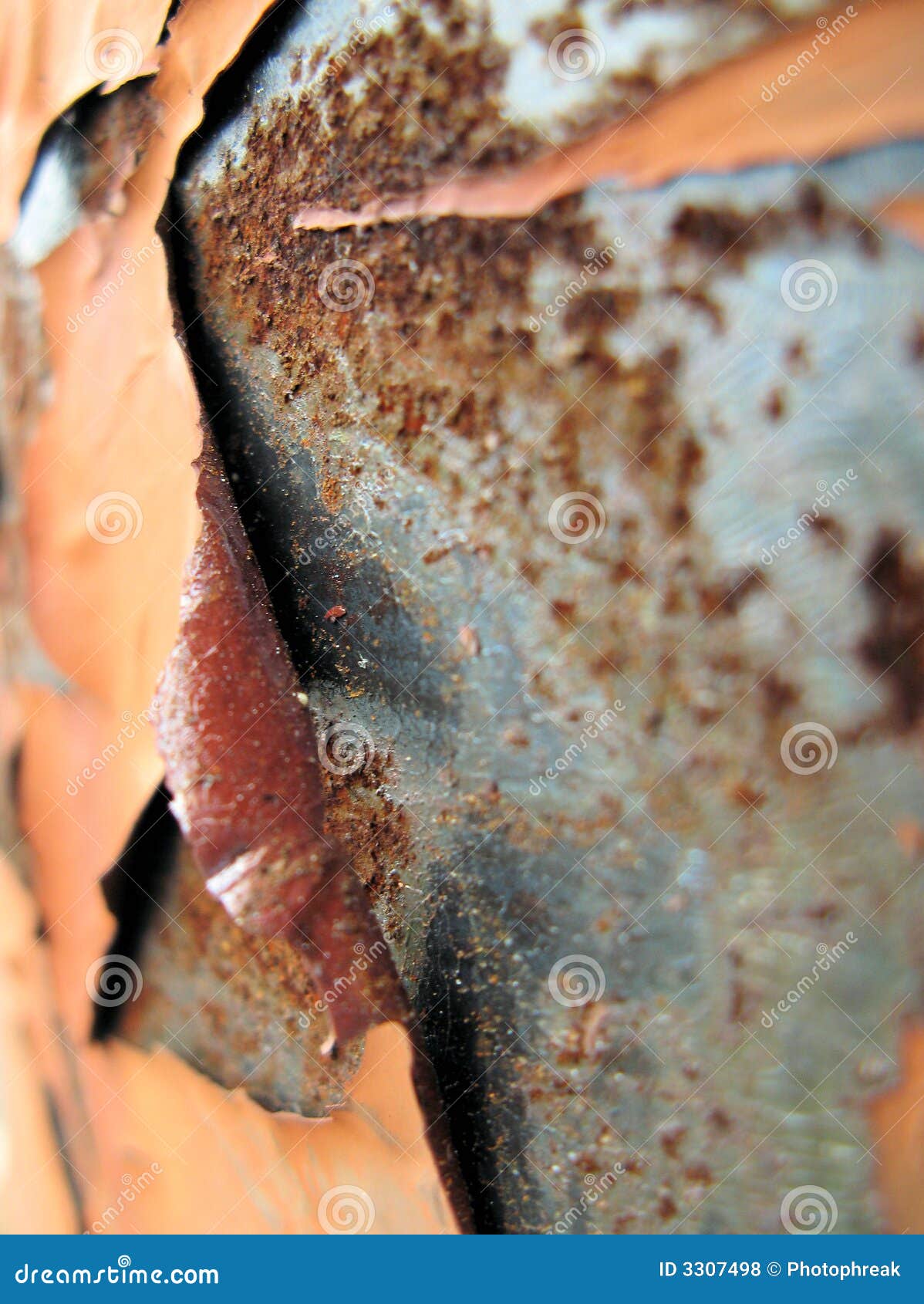 Rusty Peeling Metal Closeup Stock Photo - Image of macro, rusting: 3307498