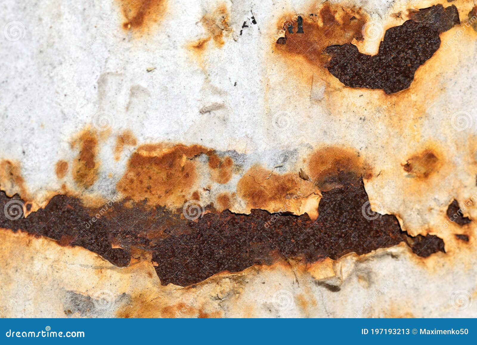 Rust Spots Of Various Shapes And Sizes On The Old Metal Surface ...