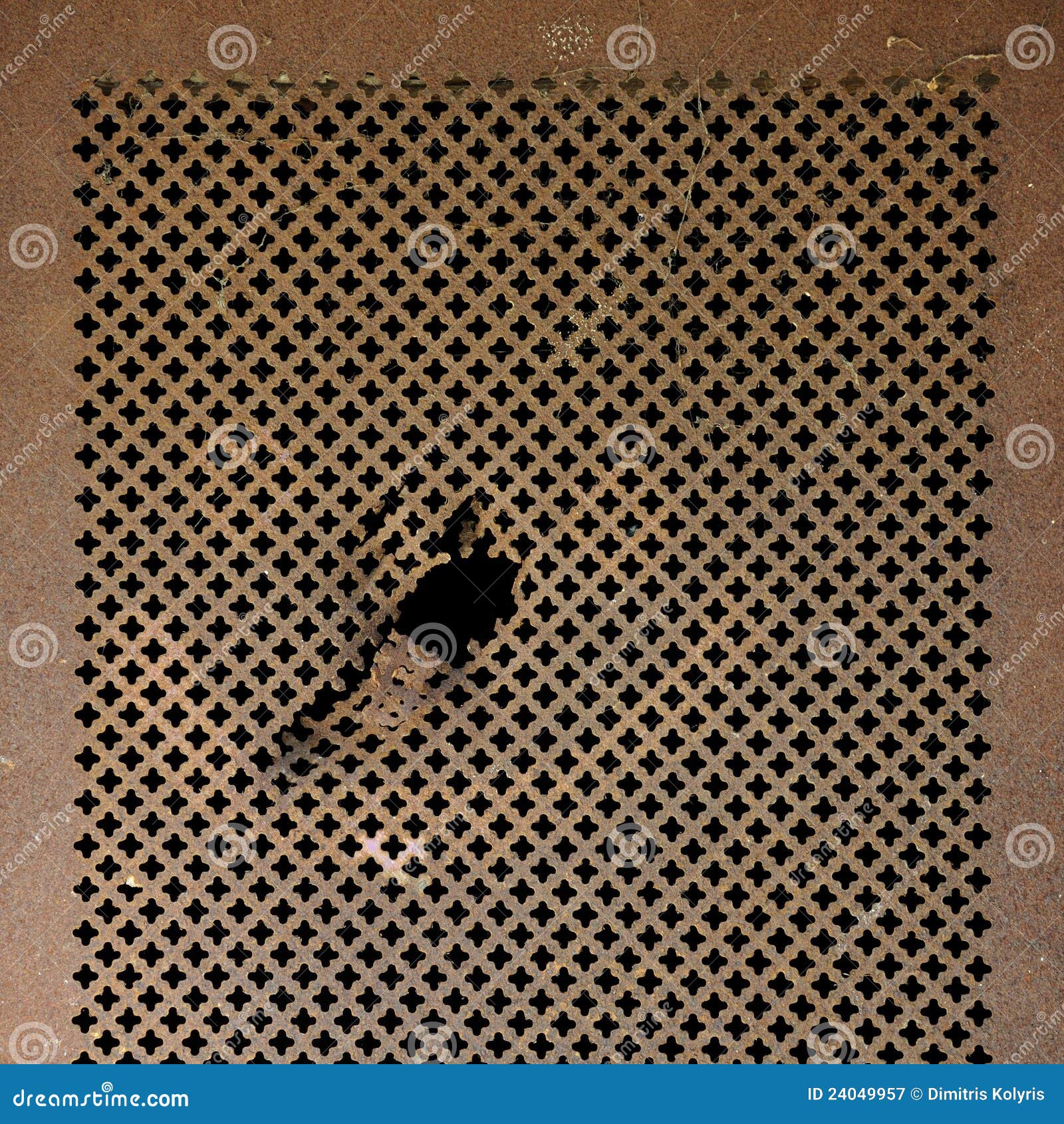 Rusty Perforated Metal Texture Stock Image - Image of lines, texture ...