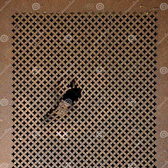 Rusty Perforated Metal Texture Stock Image - Image of lines, texture ...