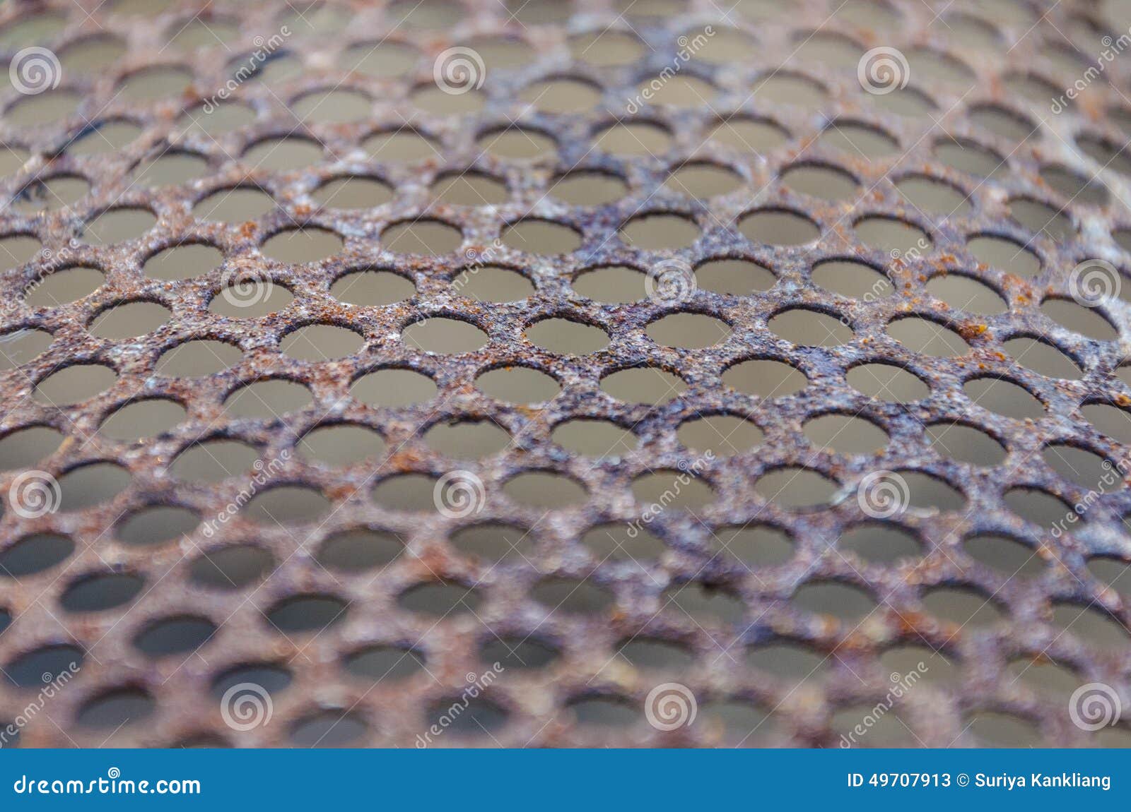 Rusty perforated sheet stock image. Image of texture - 49707913