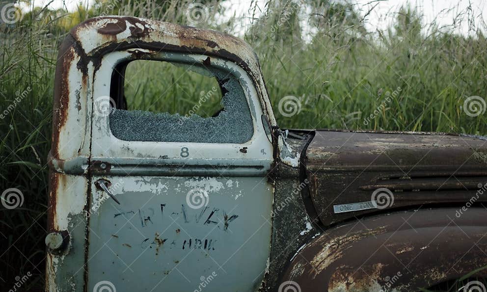 Abandoned Old Rusty Pick-up Truck. Stock Photo - Image of automobile ...