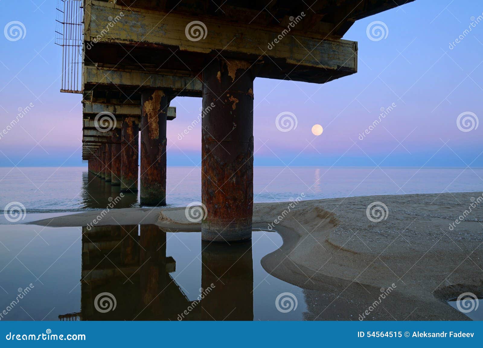 Rusty pier stock image. Image of column, brown, machinery - 54564515