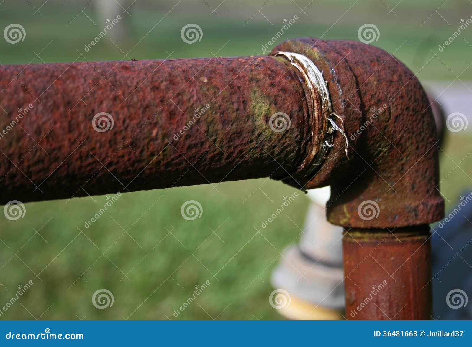 Rusty Pipe with Elbow Fitting Stock Photo - Image of pipe, thread: 36481668