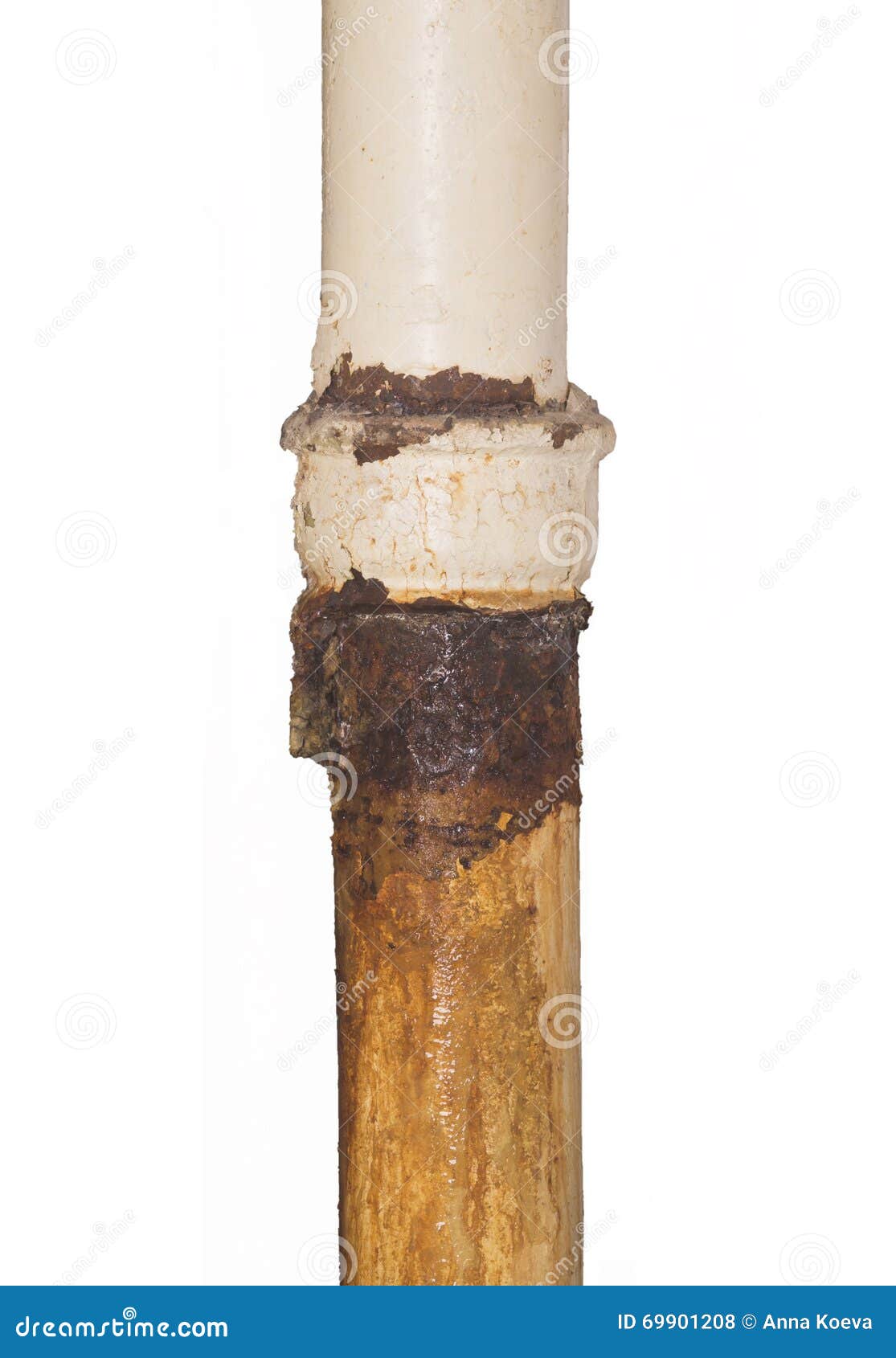 Rusty Pipe Isolated. Old Plumbing. Stock Photo - Image of industry ...