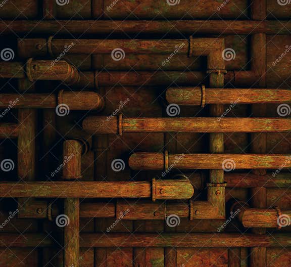 Rusty pipes background stock illustration. Illustration of brown - 21451623