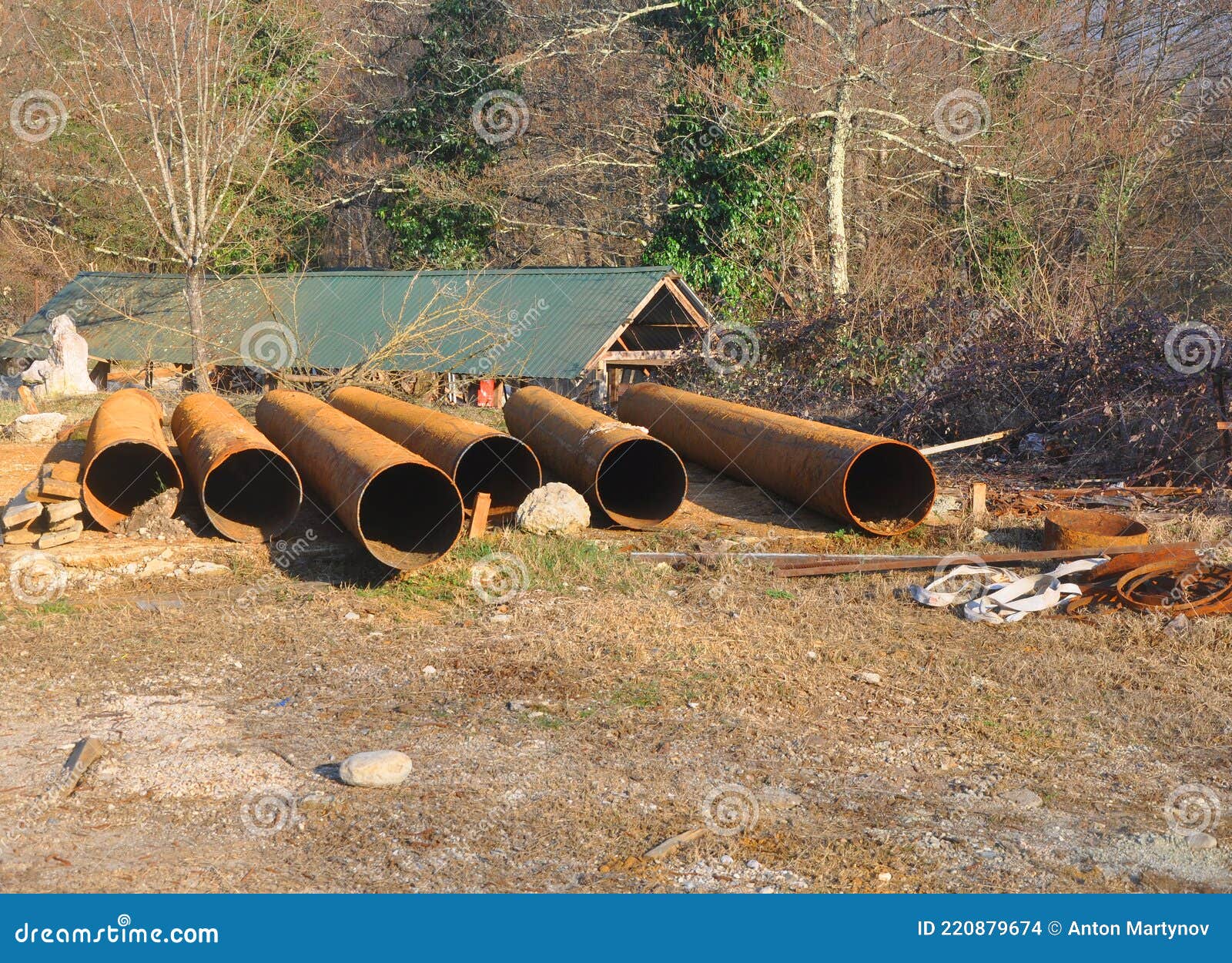 Rusty Pipes in the Environment Stock Photo - Image of scrap, iron ...