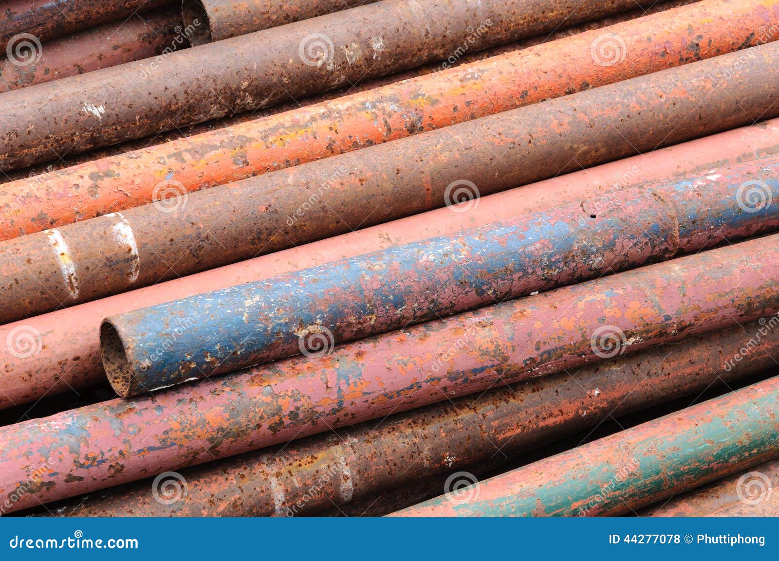 Rusty pipes. stock photo. Image of rust, industrial, construction ...