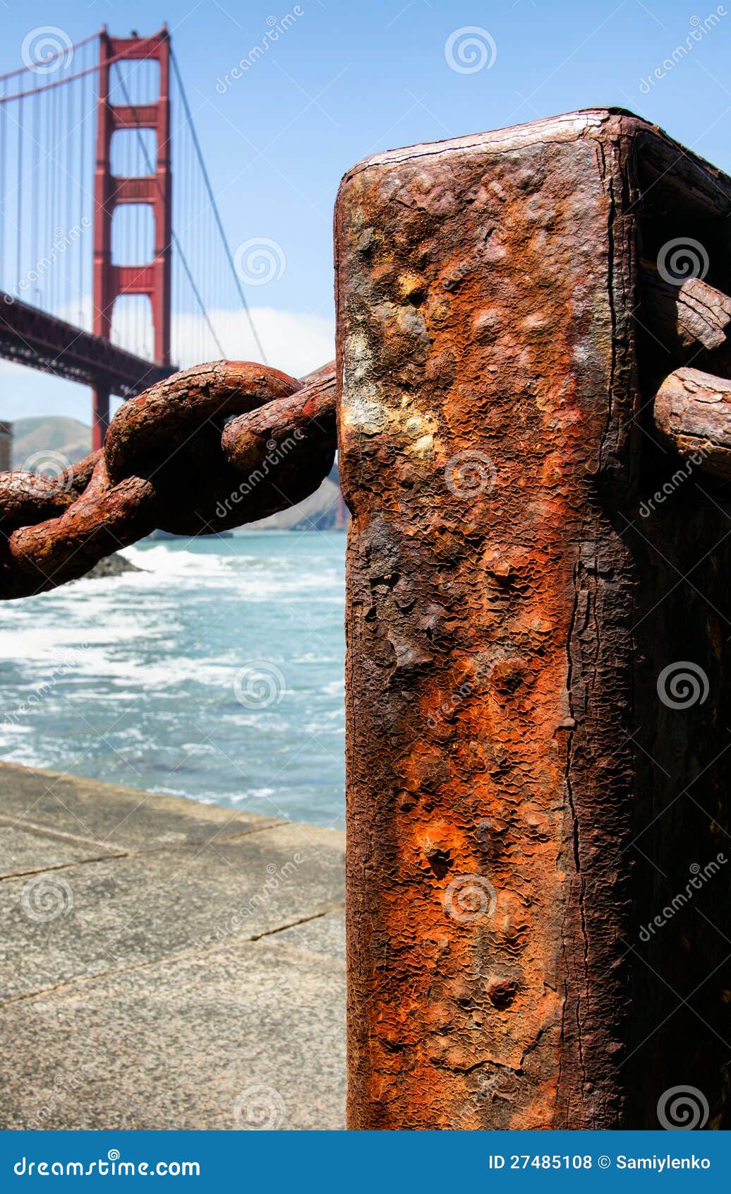 Rusty Pole By The Golden Gate Bridge Stock Photography | CartoonDealer ...